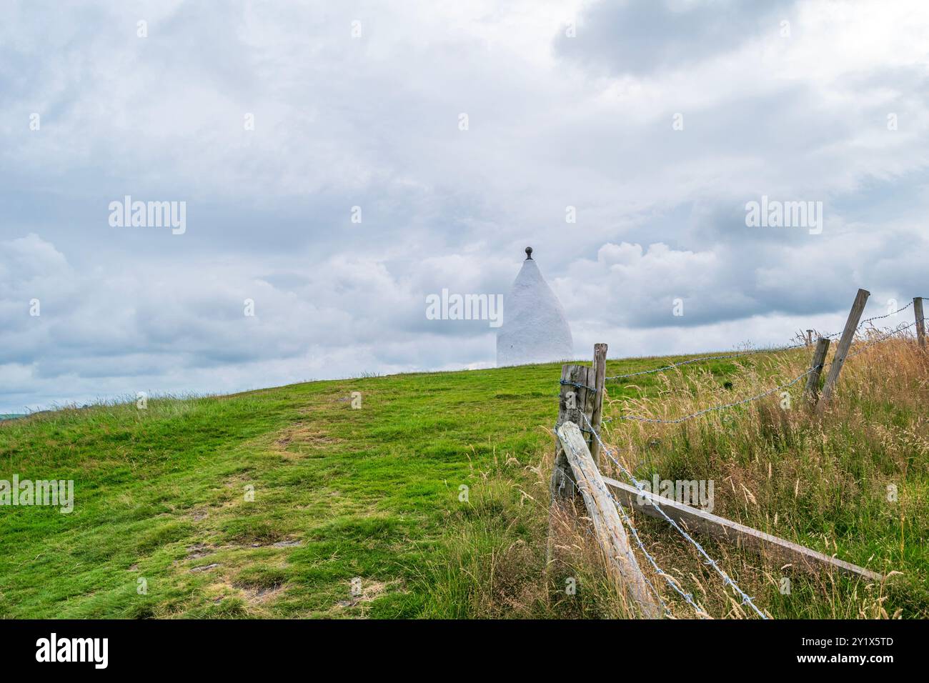 Hilltop view of iconic White Nancy monument Stock Photo - Alamy