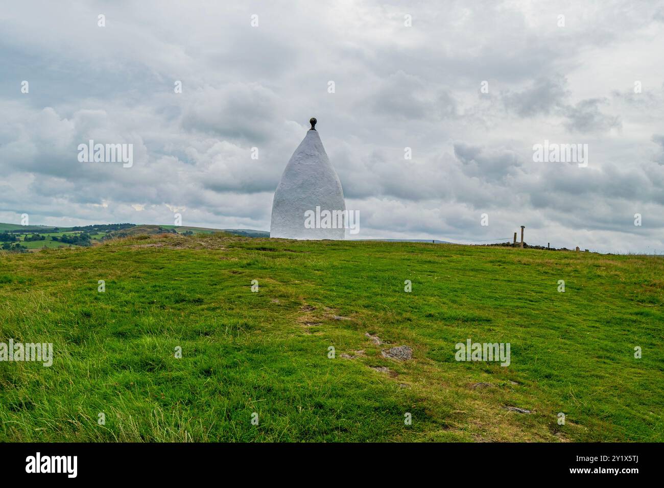 Hilltop view of iconic White Nancy monument Stock Photo - Alamy