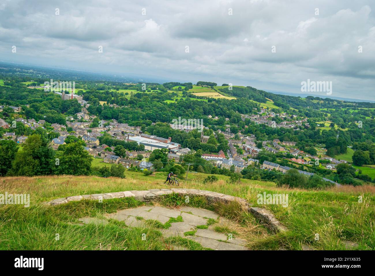 Hilltop view of iconic White Nancy monument Stock Photo - Alamy