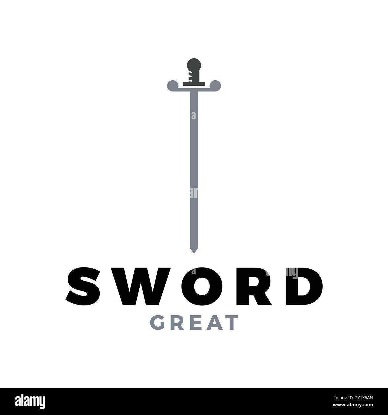 Sword Icon Logo Design Template Stock Vector Image & Art - Alamy