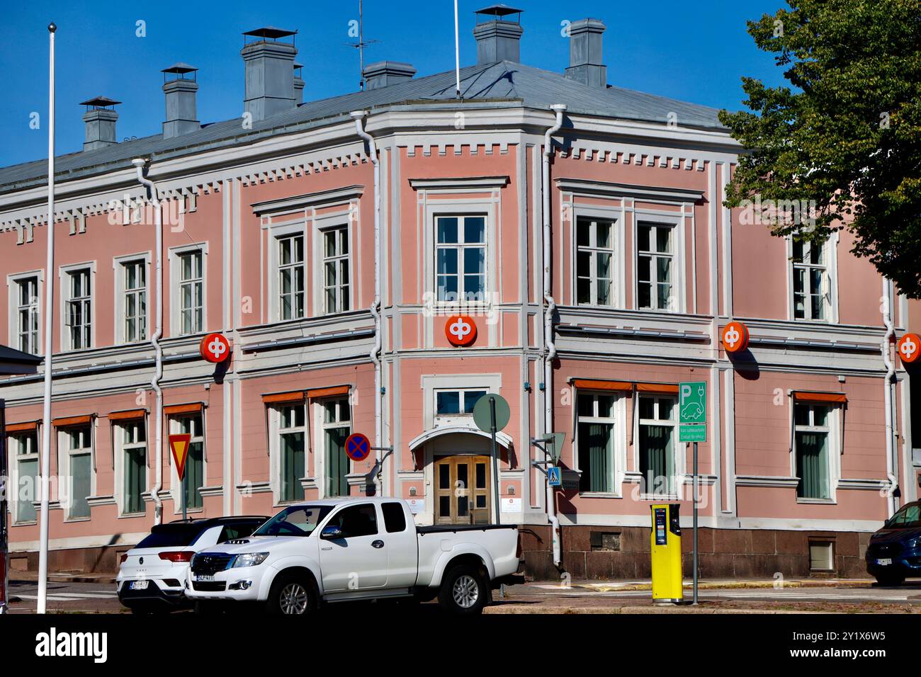 OP bank branch in old building at the corner of market square in ...