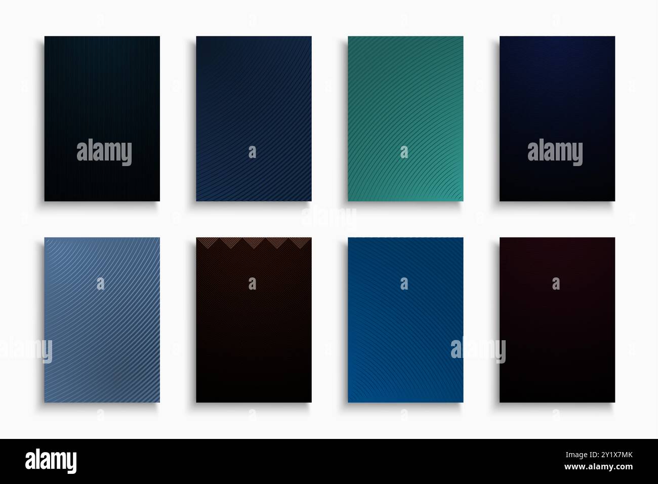 Collection of color striped abstract layout posters, templates ...