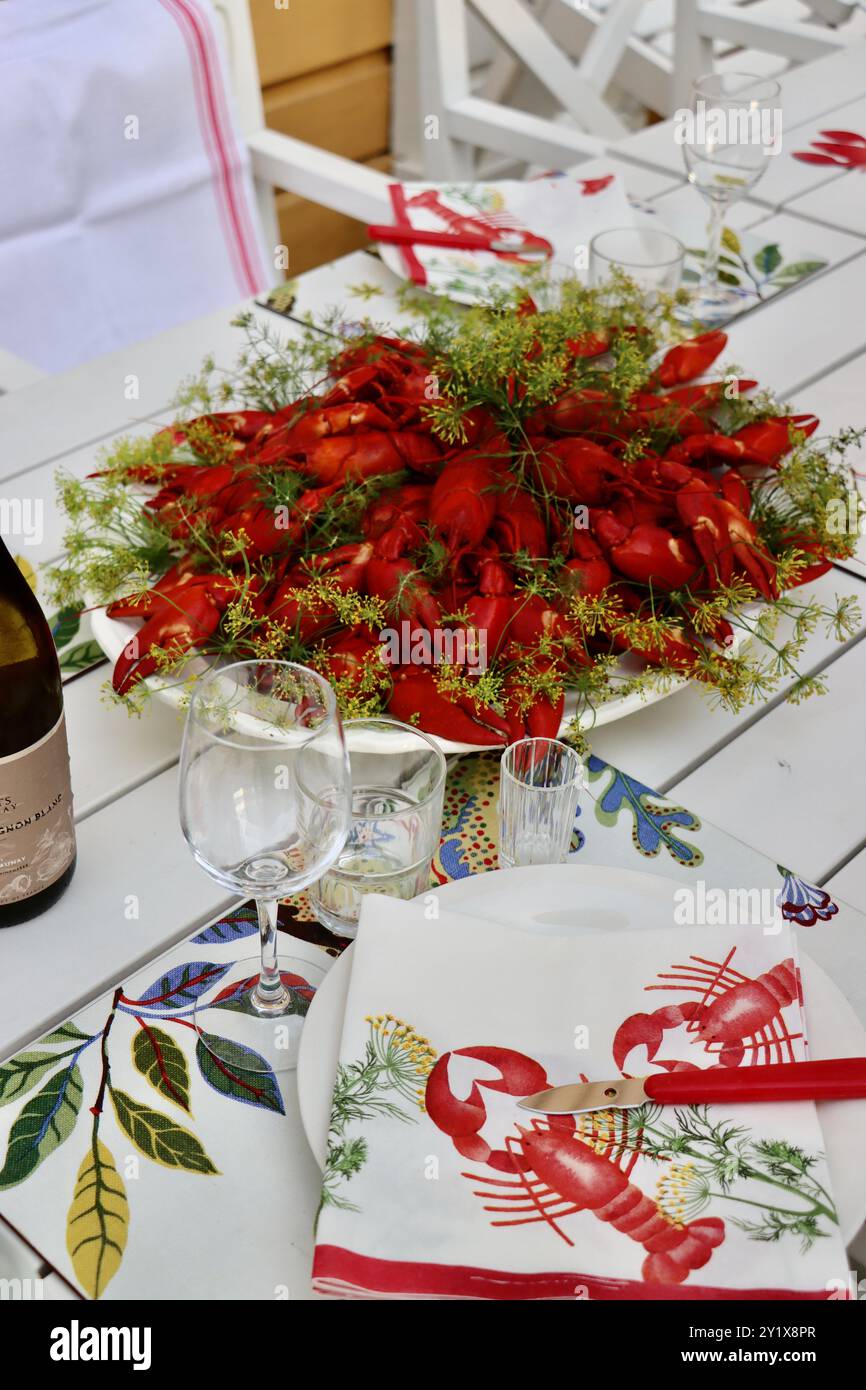 Typical crayfish / crawfish party in Finland in August 2024 Stock Photo ...