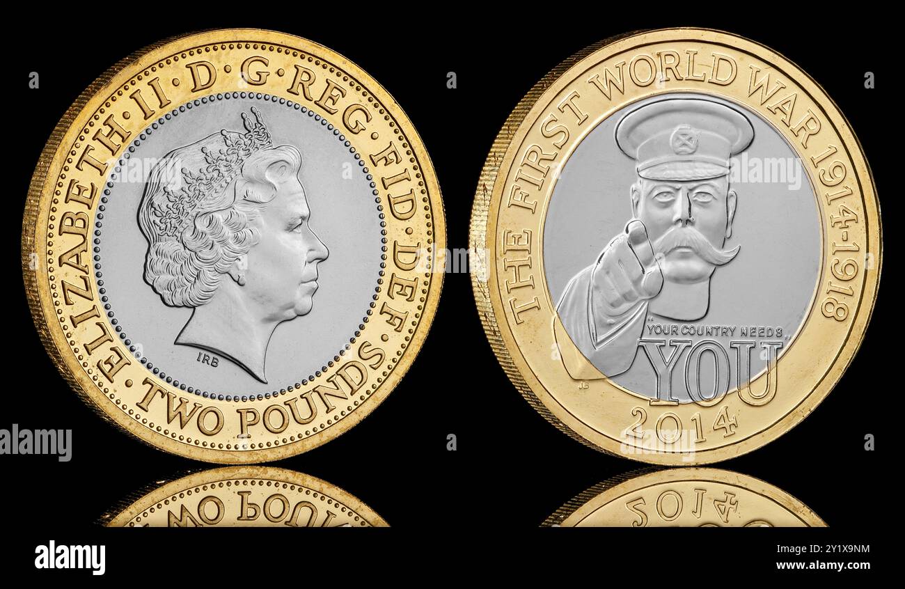 2014 £2 coin issued by The Royal Mint to commemorate the centenary of ...