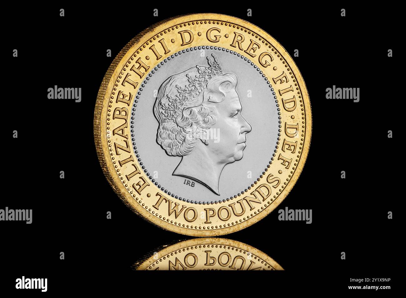 The 4th coin portrait of Queen Elizabeth II by Ian Rank Broadley shown ...