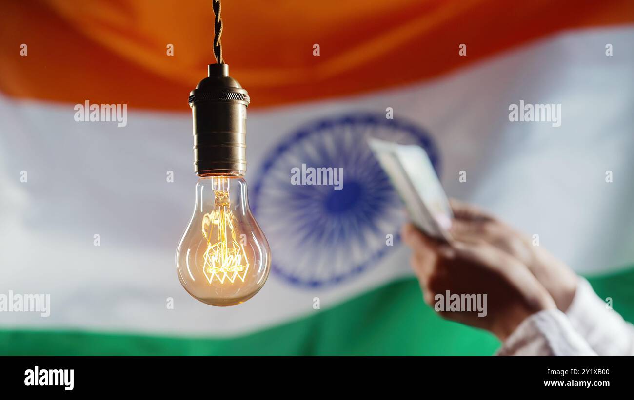 Indian flag lamp hi-res stock photography and images - Alamy