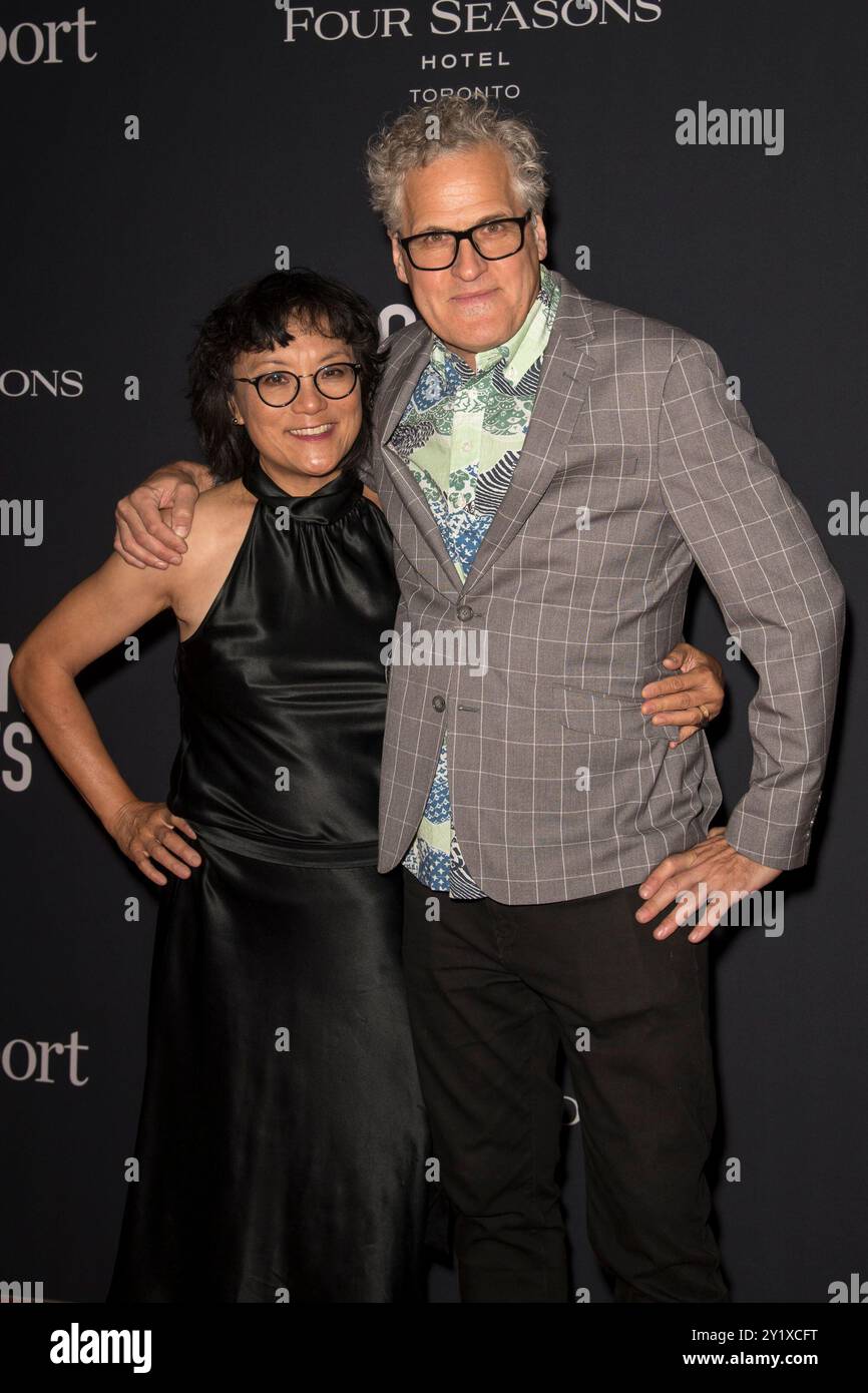 Mina Shum (L) and Brent Belke (R) attend the 'Road to the Golden Globes ...