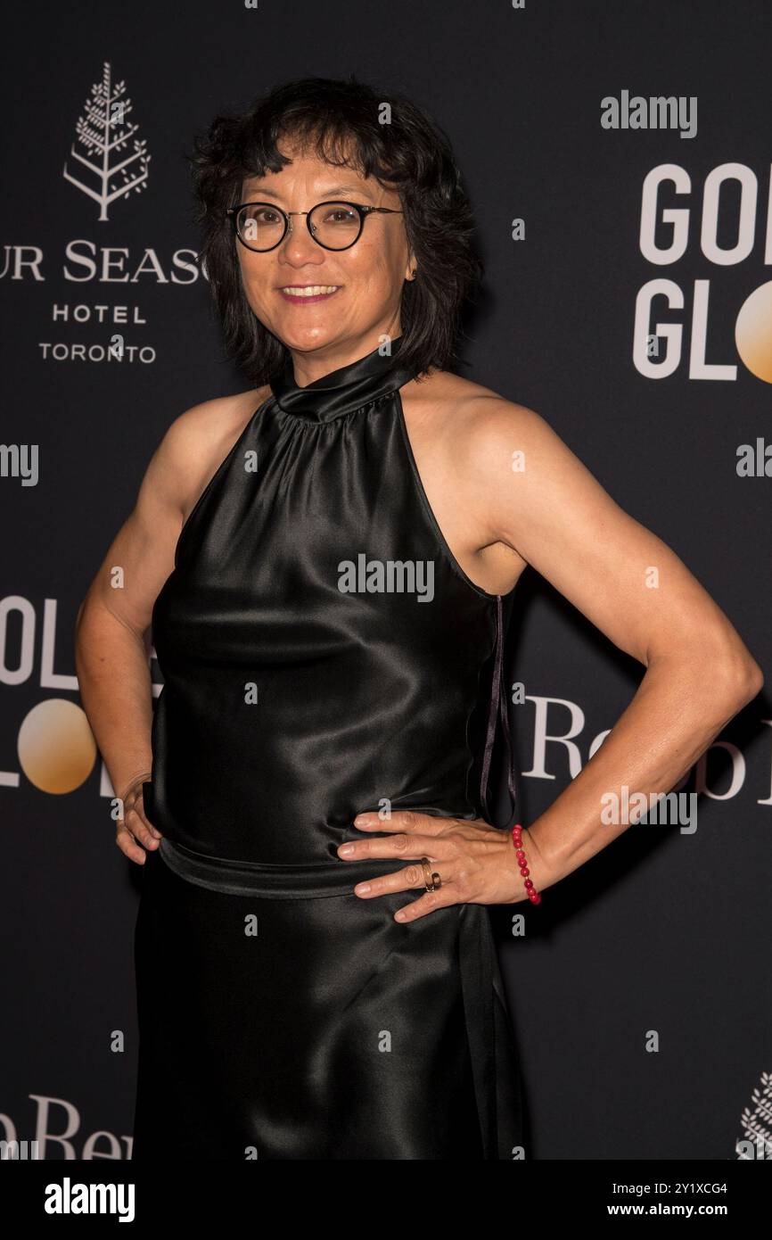 Mina Shum attends the 'Road to the Golden Globes' Party during the 2024 ...