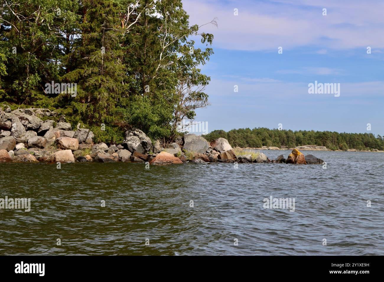 Pellinge archipelago on southern coast of Finland on Suomenlahti, Bay ...