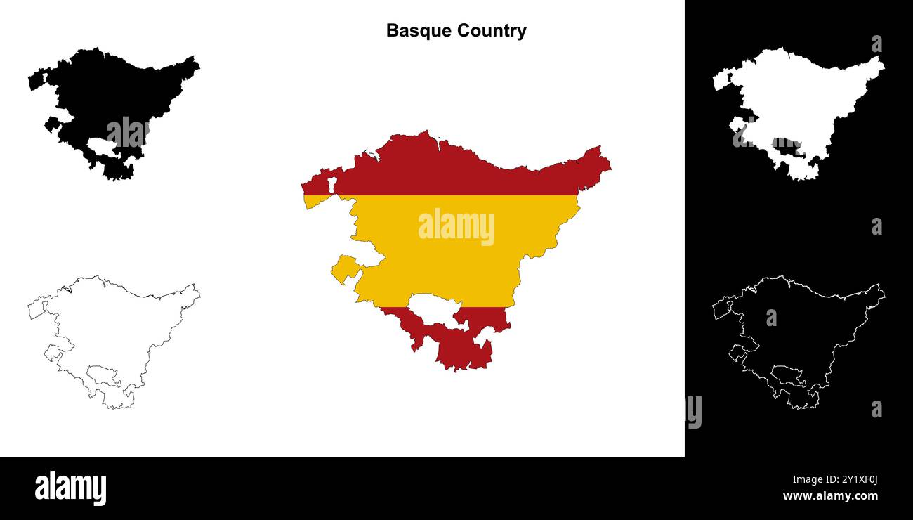 Basque Country blank outline map set Stock Vector Image & Art - Alamy
