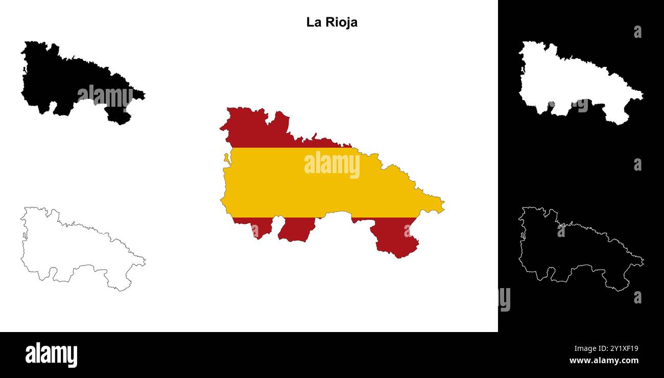 La Rioja blank outline map set Stock Vector Image & Art - Alamy