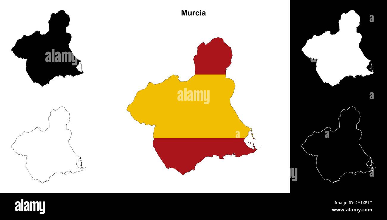 Murcia spain region map outline hi-res stock photography and images - Alamy