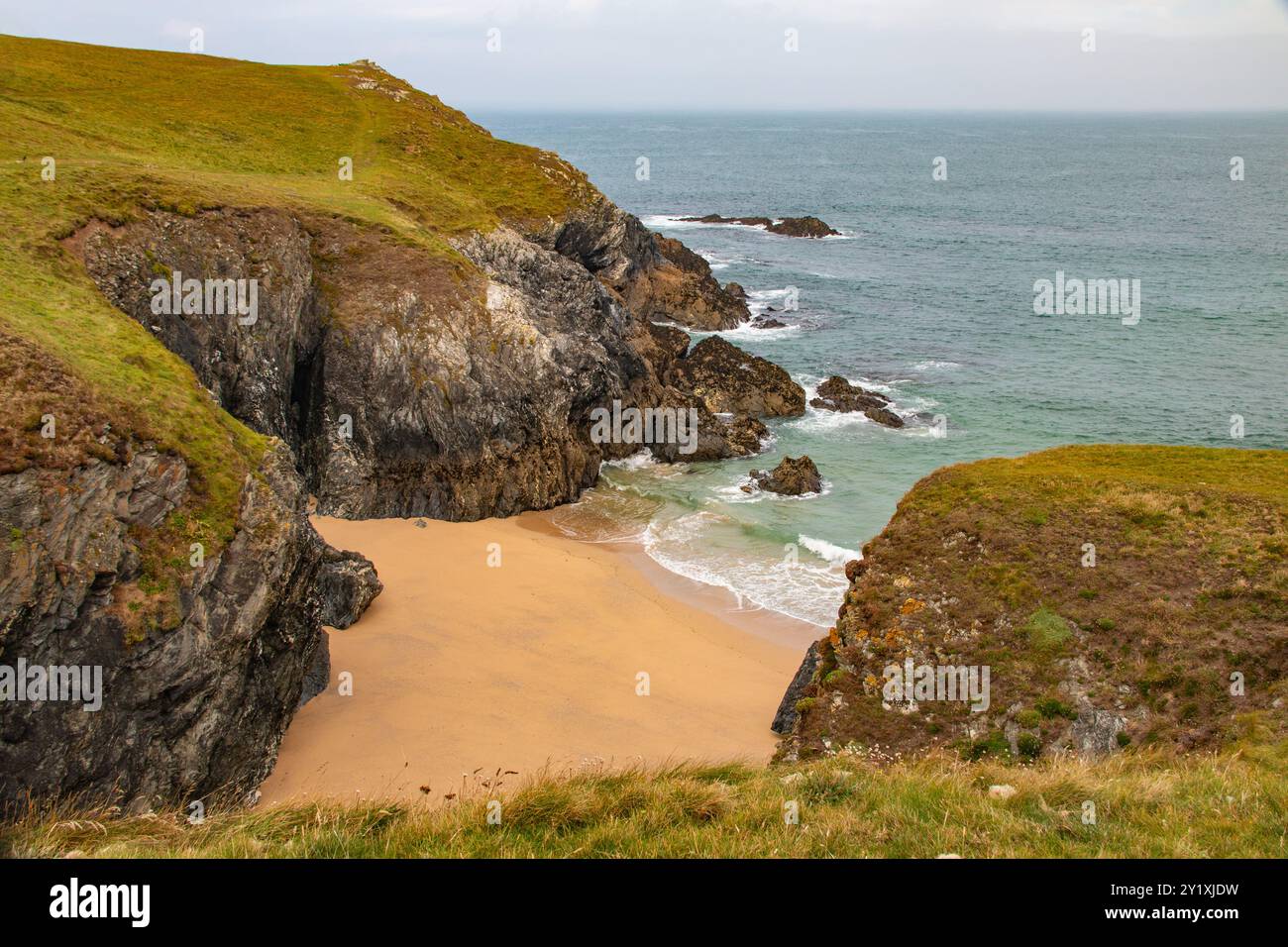 Gorgeous Cornish Coastal Path at Crantock, Cornwall Stock Photo - Alamy
