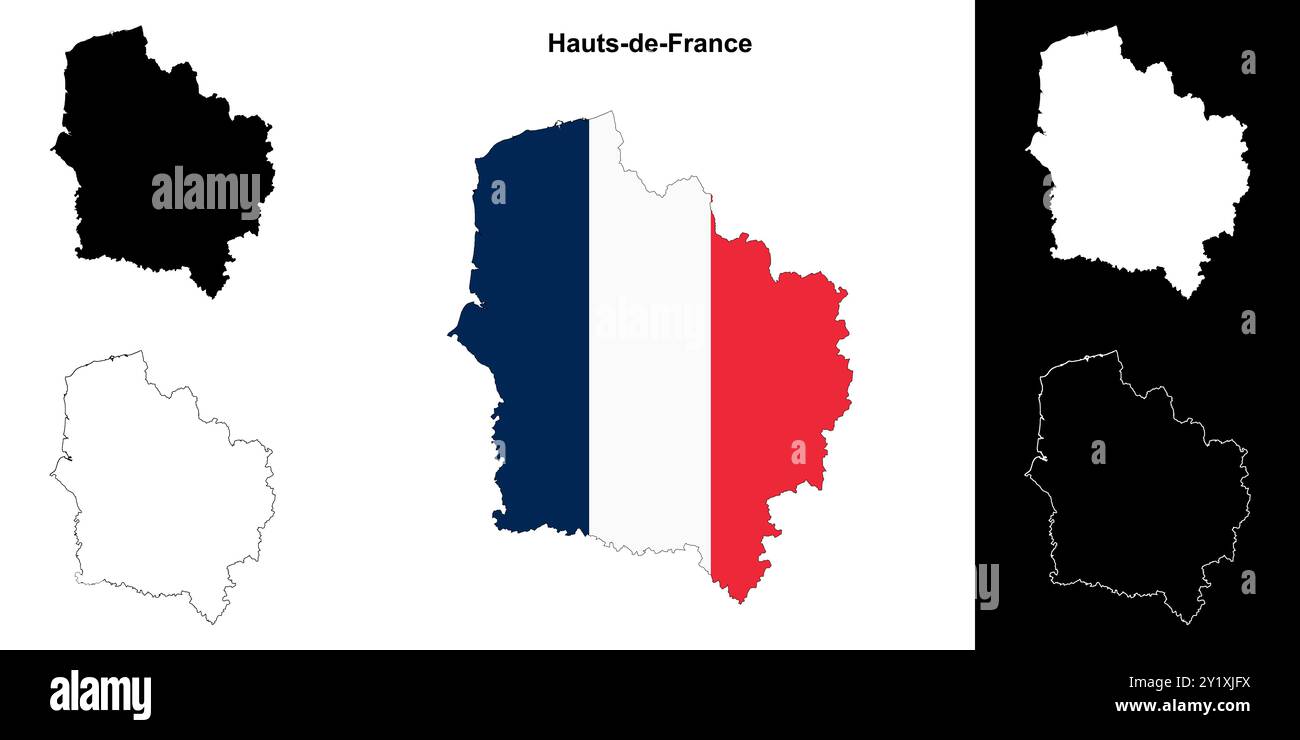 Hauts de france outline map hi-res stock photography and images - Alamy