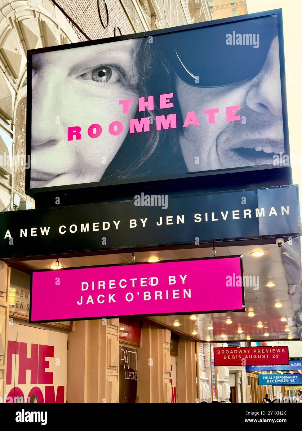 The Roommate comedy sign at the Booth Theatre on Broadway in Manhattan ...