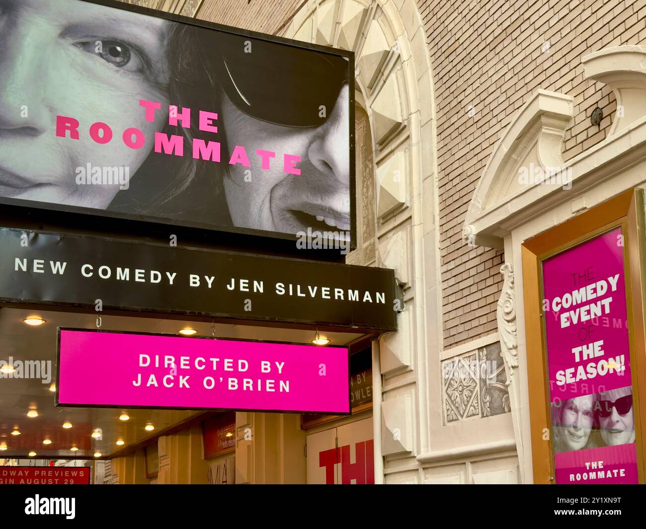 The Roommate comedy sign at the Booth Theatre on Broadway in Manhattan ...