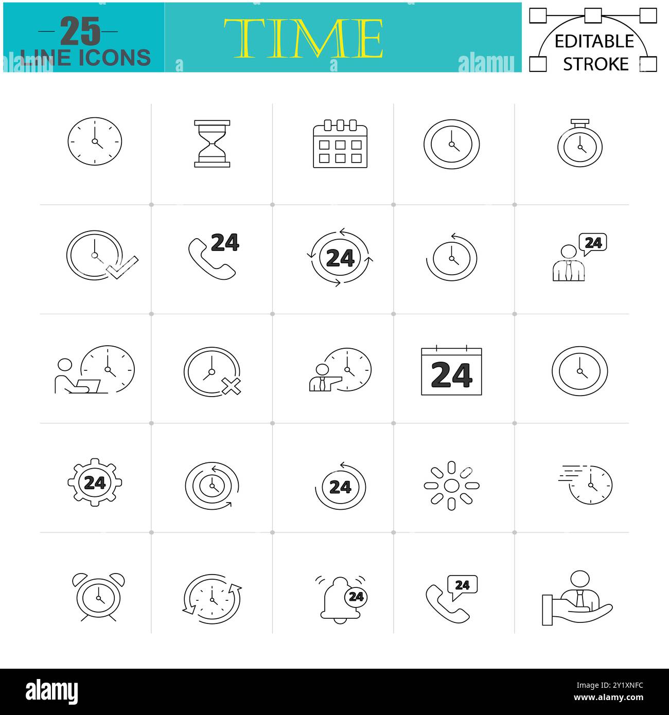 2025 year calendar stopwatch Stock Vector Images - Alamy
