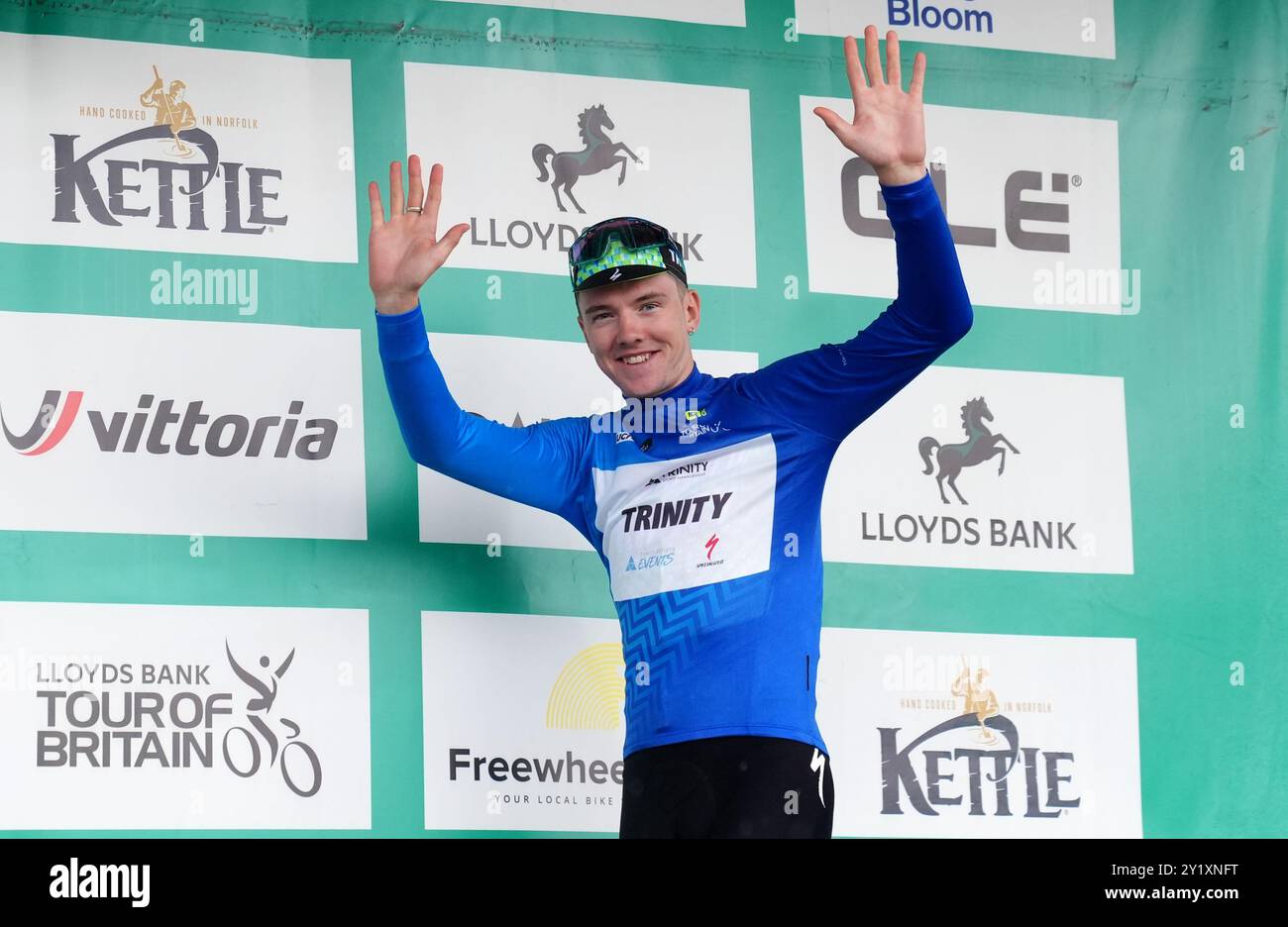 Trinity Racing rider Callum Thornley on the podium winning the King of ...