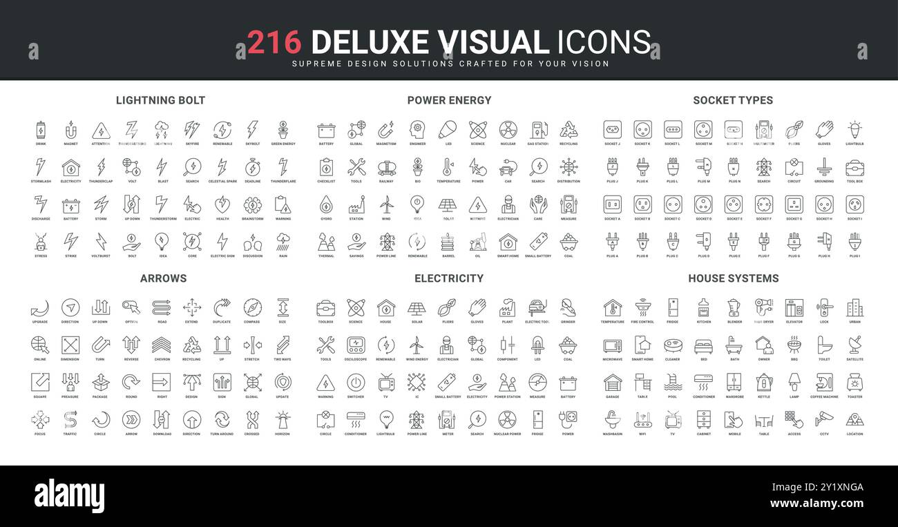 Smart home system with devices and furniture, electricity, arrows and ...