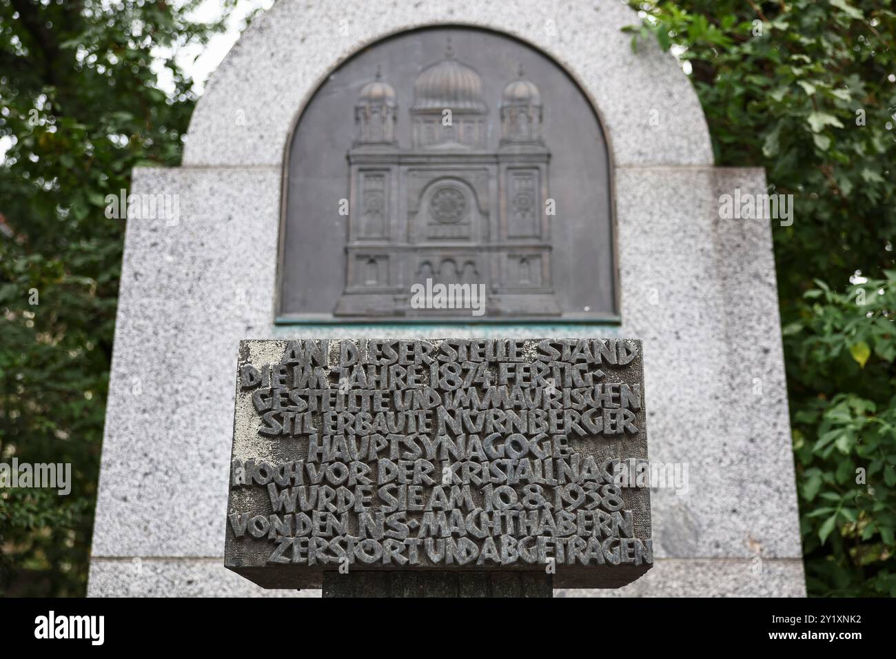 Nuremberg, Germany. 08th Sep, 2024. A memorial stone stands on the site ...