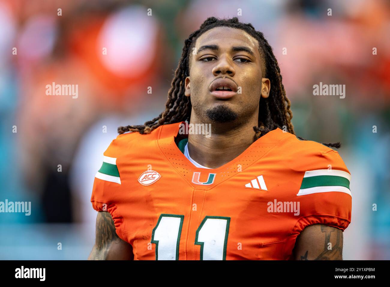 MIAMI GARDENS, FLORIDA - SEPTEMBER 07: Samuel Brown #11 of the Miami ...
