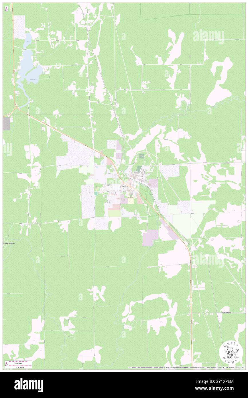 Map of glidden wisconsin Cut Out Stock Images & Pictures - Alamy