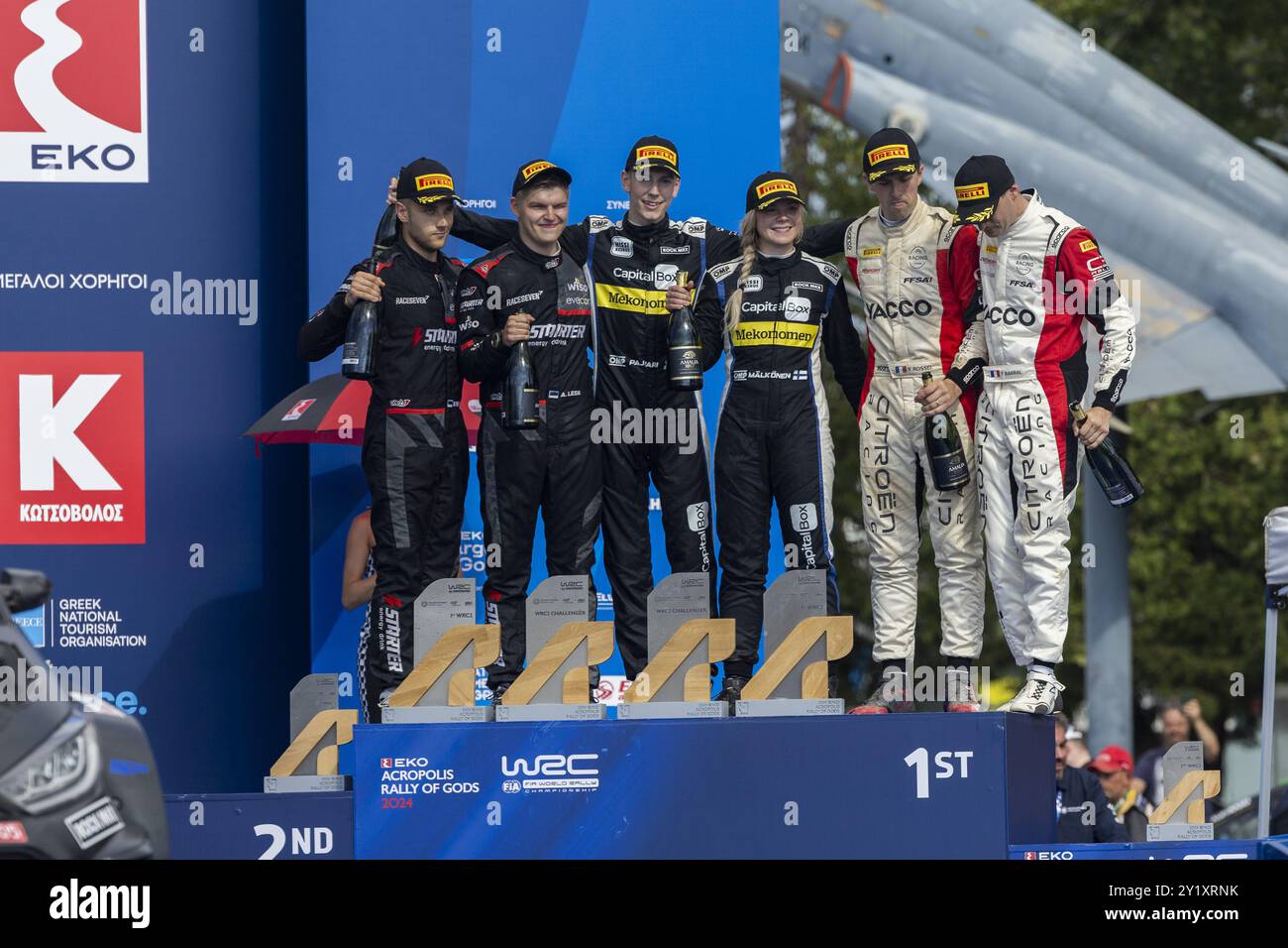 PAJARI Sami, Toyota Yaris Rally2, portrait, podium, portrait during the ...