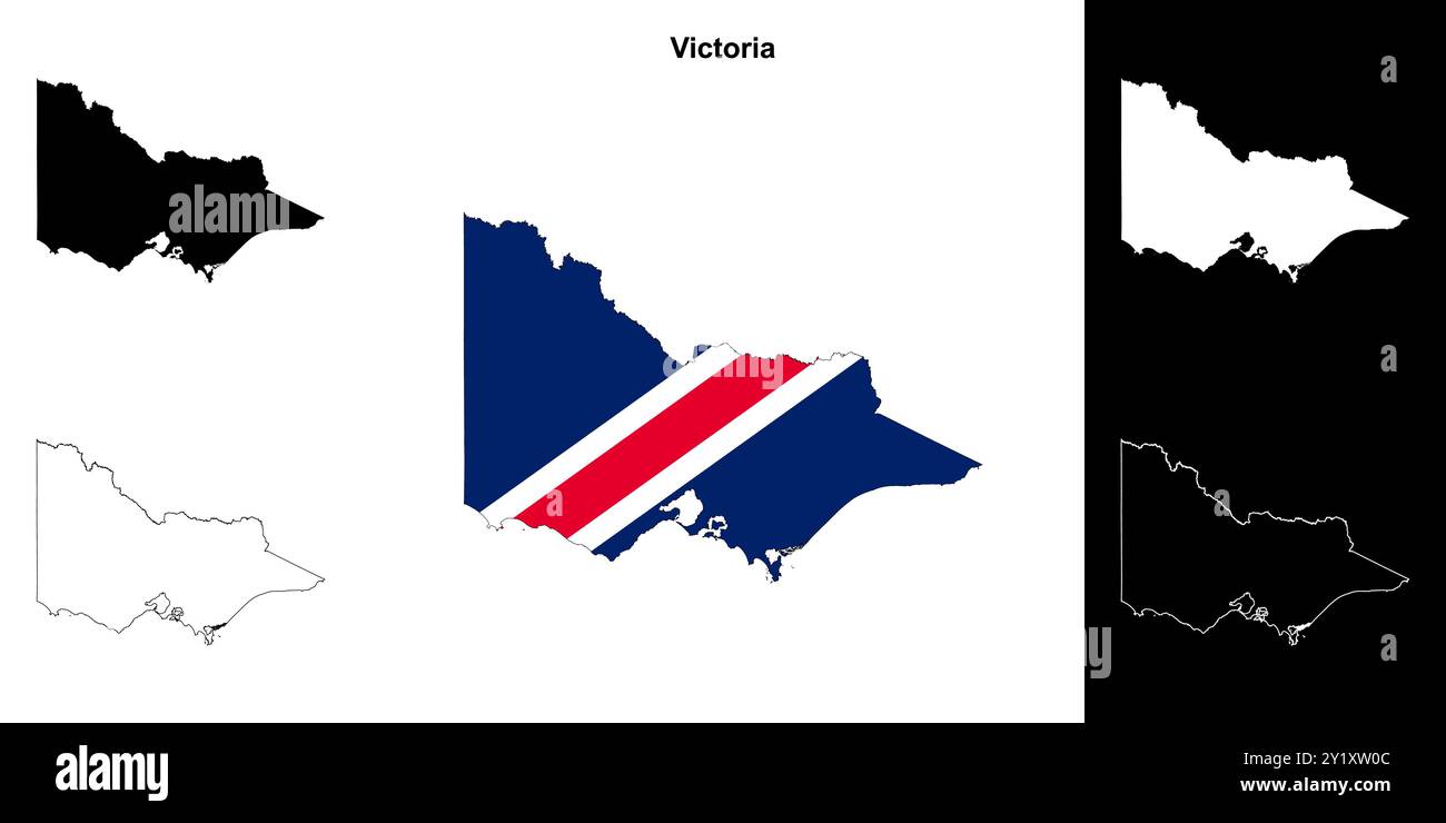 Blank victoria map hi-res stock photography and images - Alamy