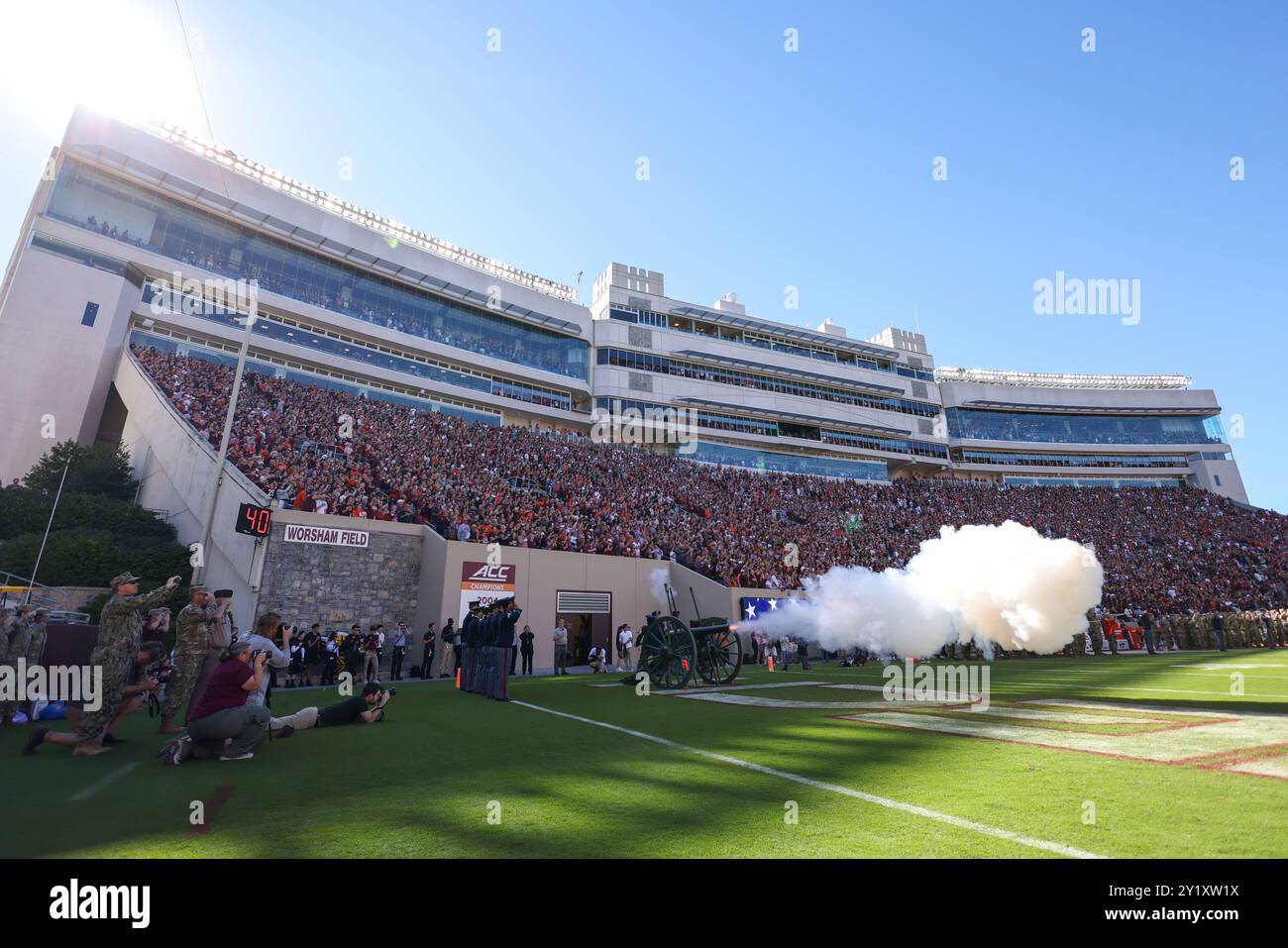 September 7, 2024: Skipper the Cannon is fired during pregame ...