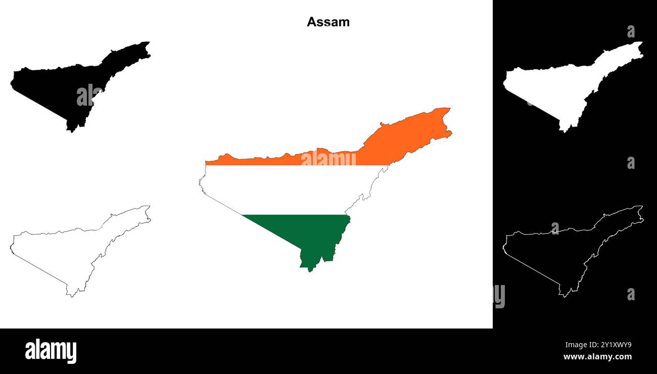 Map of assam hi-res stock photography and images - Alamy