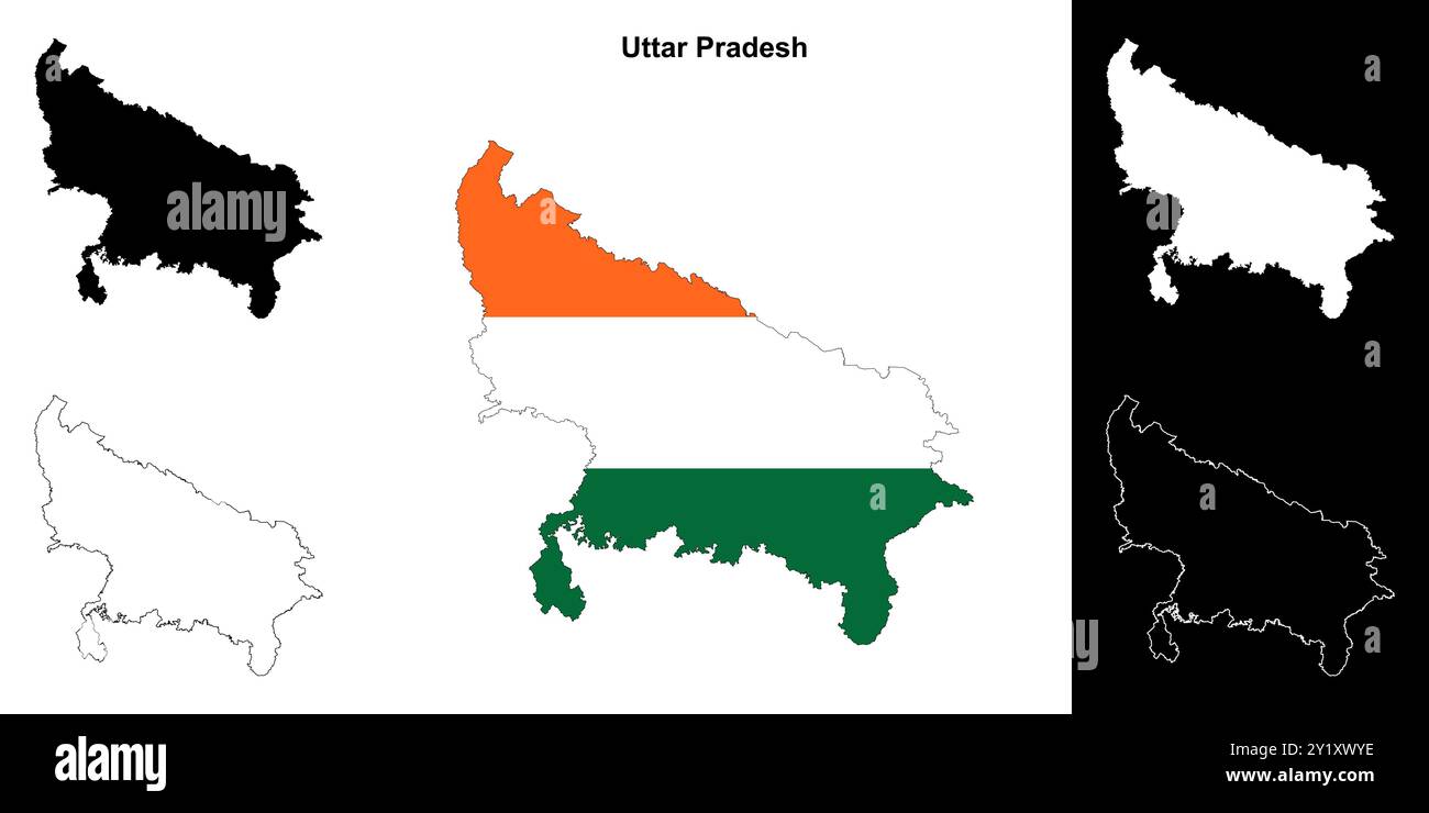 Uttar pradesh map hi-res stock photography and images - Alamy