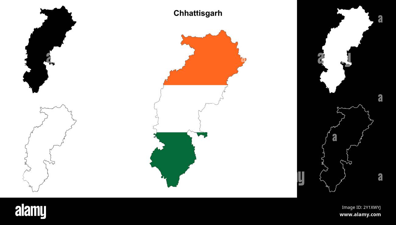 Map of chhattisgarh hi-res stock photography and images - Alamy