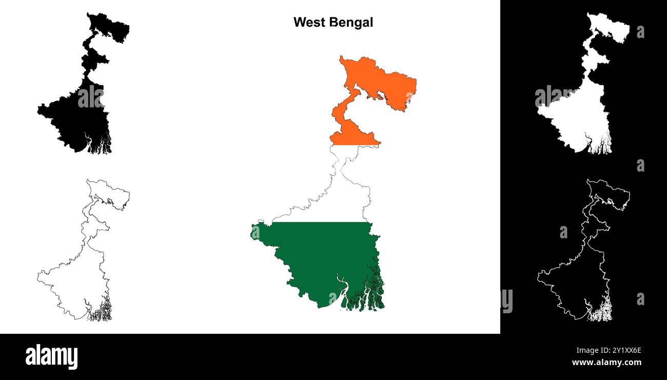 State map of west bengal hi-res stock photography and images - Alamy