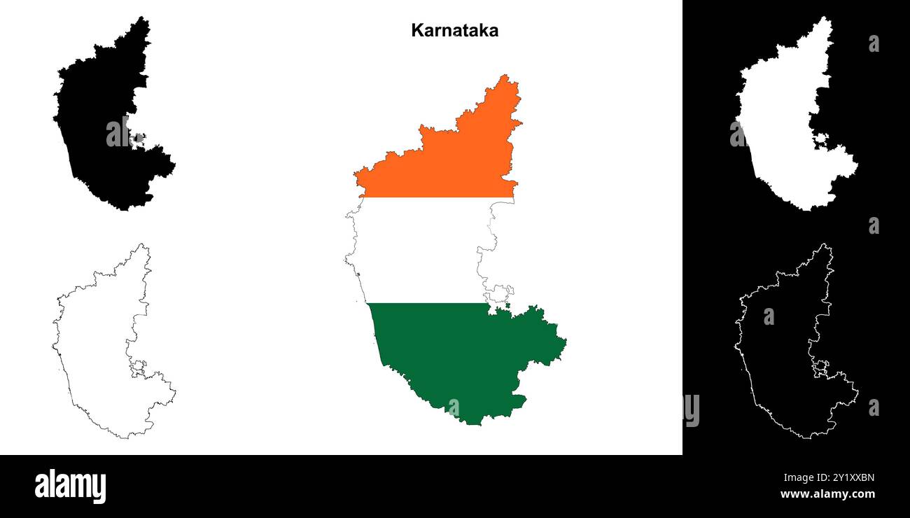 Karnataka map hi-res stock photography and images - Alamy