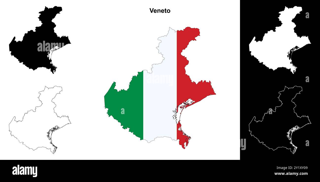 Veneto blank outline map set Stock Vector Image & Art - Alamy