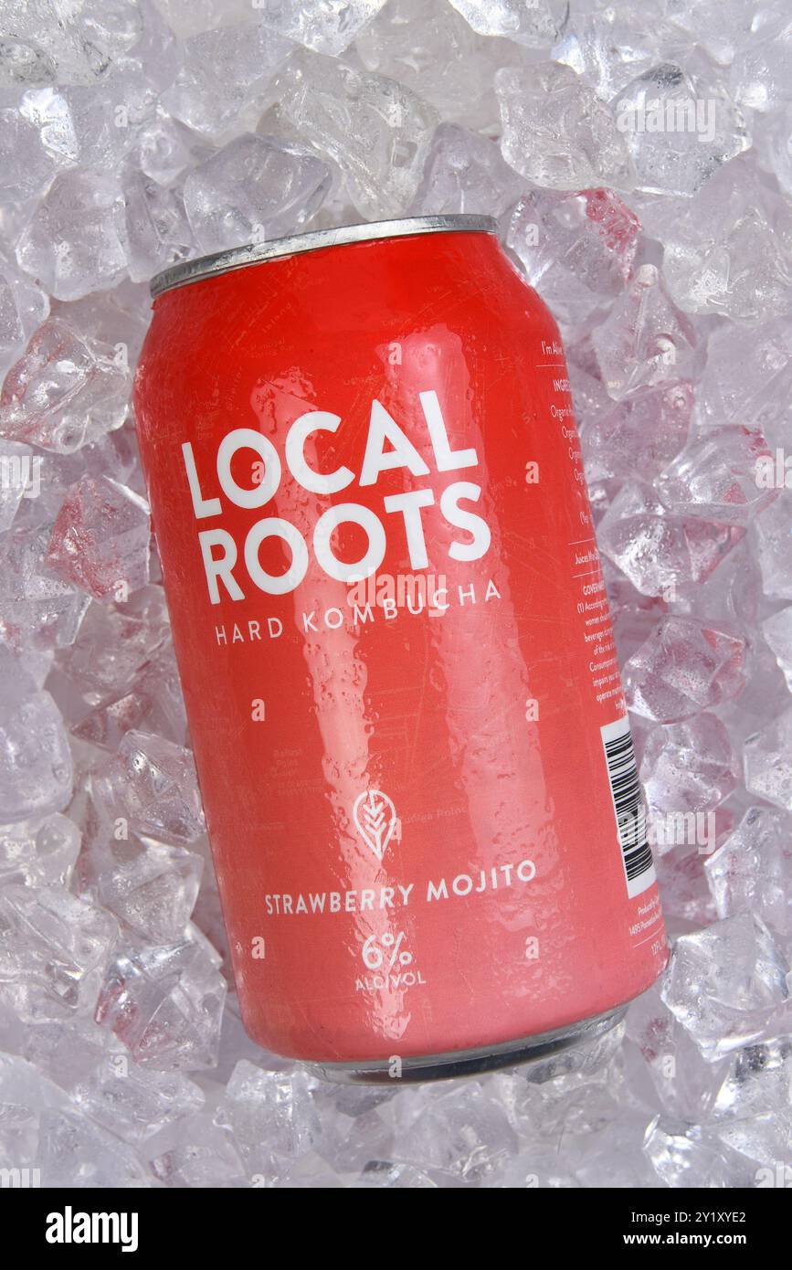 IRVINE, CALIFORNIA - 6 SEPT 2024: A can of Local Roots Hard Kombucha ...