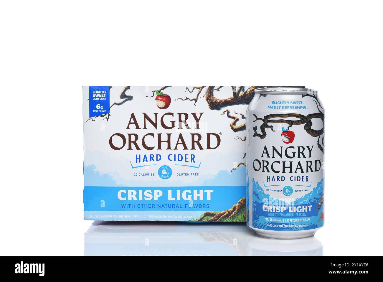IRVINE, CALIFORNIA - 6 SEPT 2024: A 6 pack of Angry Orchard Hard Cider ...