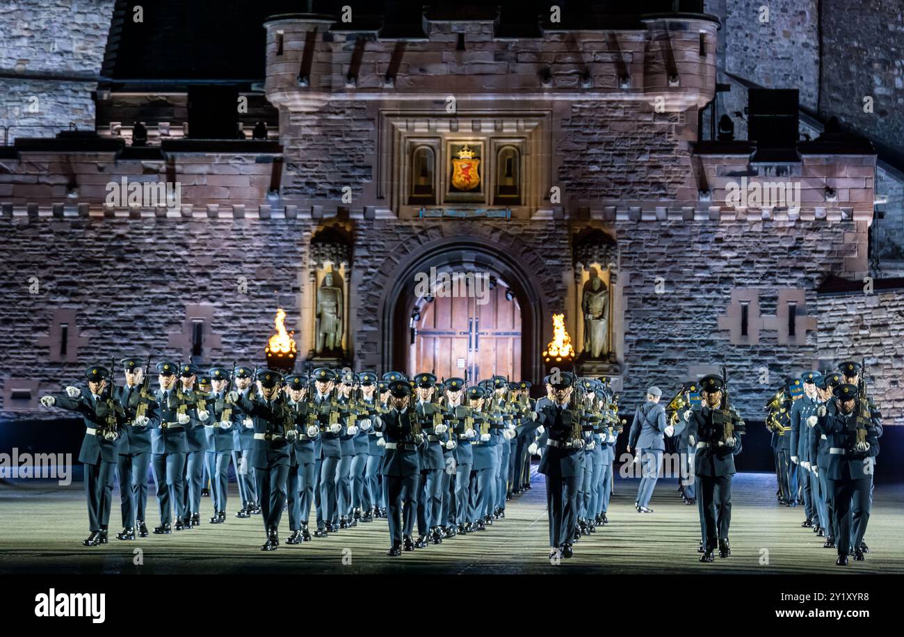 Kings Colour Squadron Royal Air Force marching at Edinburgh Military ...