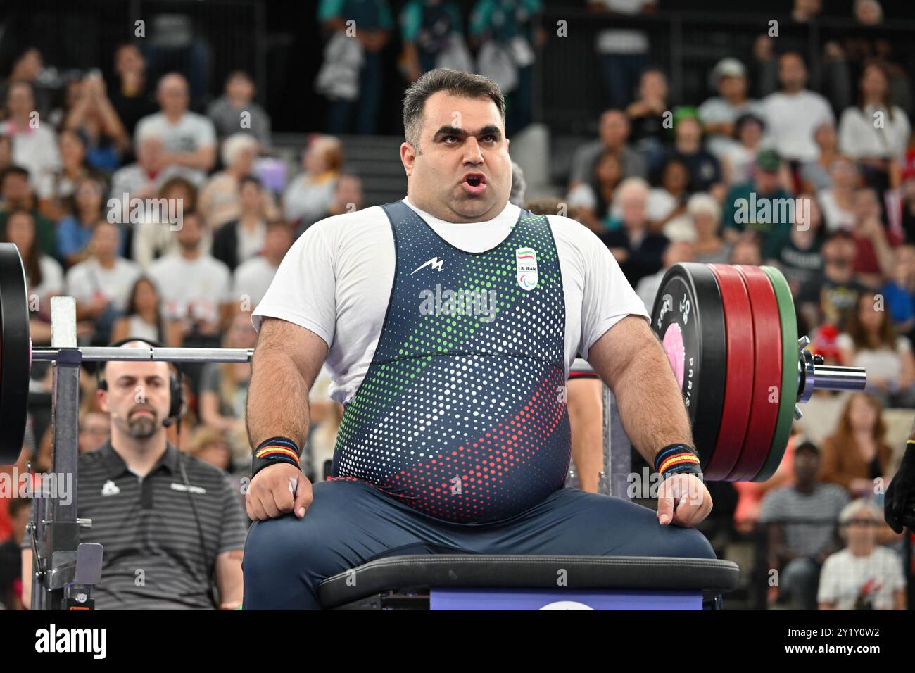 Paris, France. 08th Sep, 2024. Ahmad Aminzadeh from Iran wins gold ...