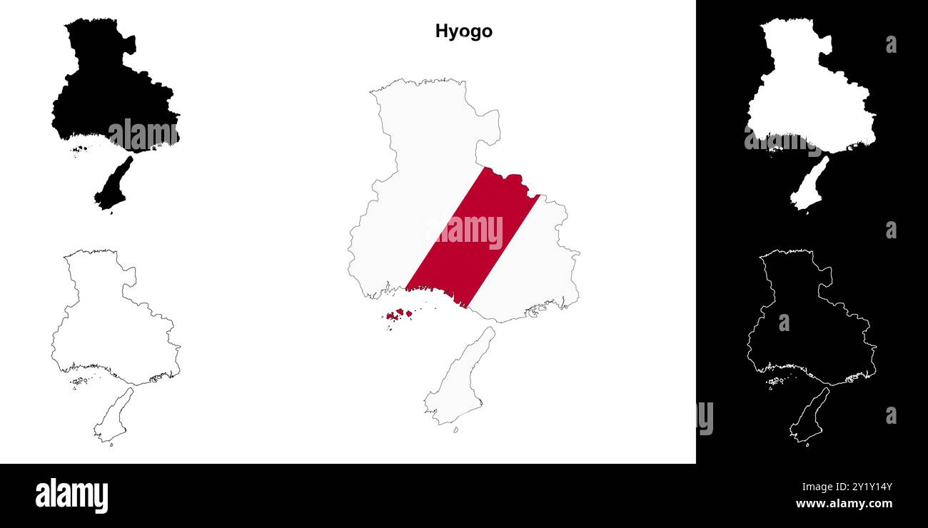Blank hyogo map hi-res stock photography and images - Alamy