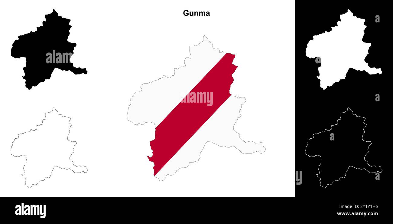 Gunma prefecture map hi-res stock photography and images - Alamy