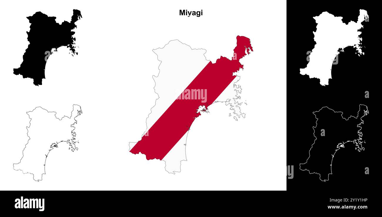 Map of miyagi hi-res stock photography and images - Alamy