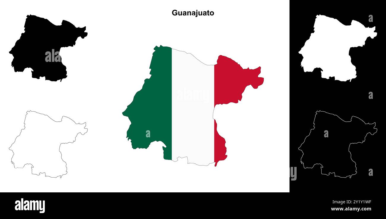 Guanajuato vector map Stock Vector Images - Alamy