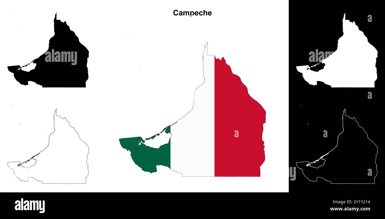 Campeche mexico map hi-res stock photography and images - Alamy