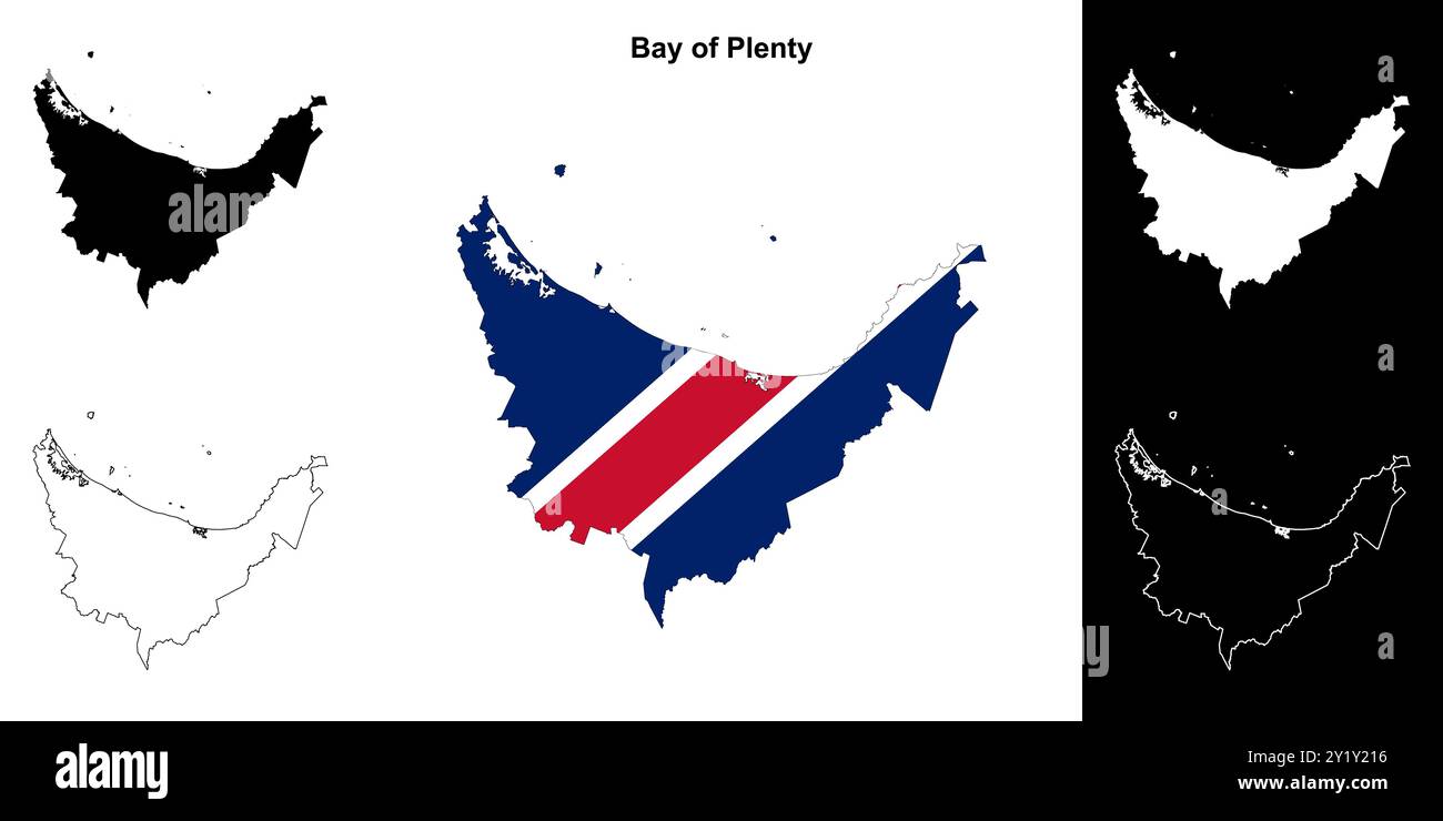 Bay of Plenty blank outline map set Stock Vector Image & Art - Alamy