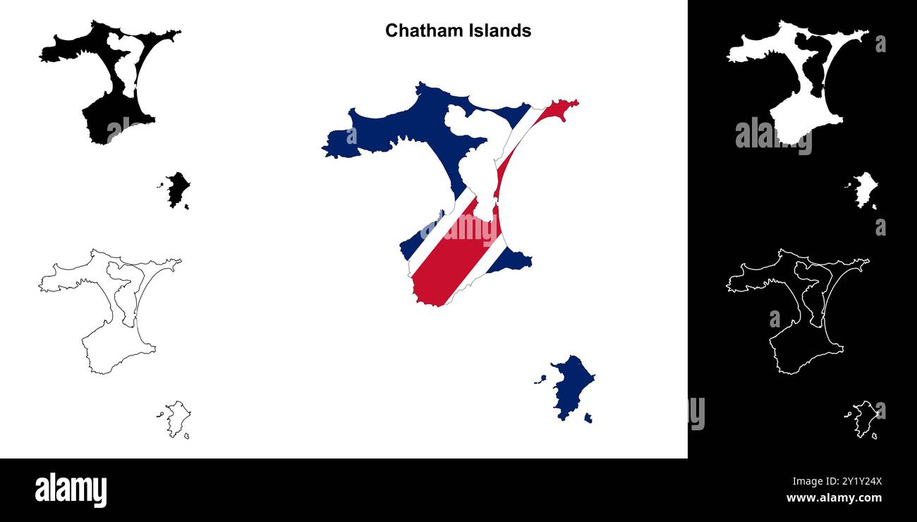 Blank chatham islands map hi-res stock photography and images - Alamy