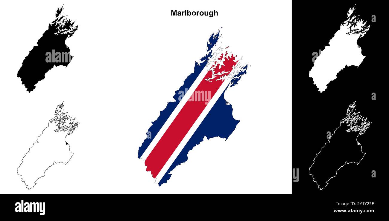 Marlborough blank outline map set Stock Vector Image & Art - Alamy