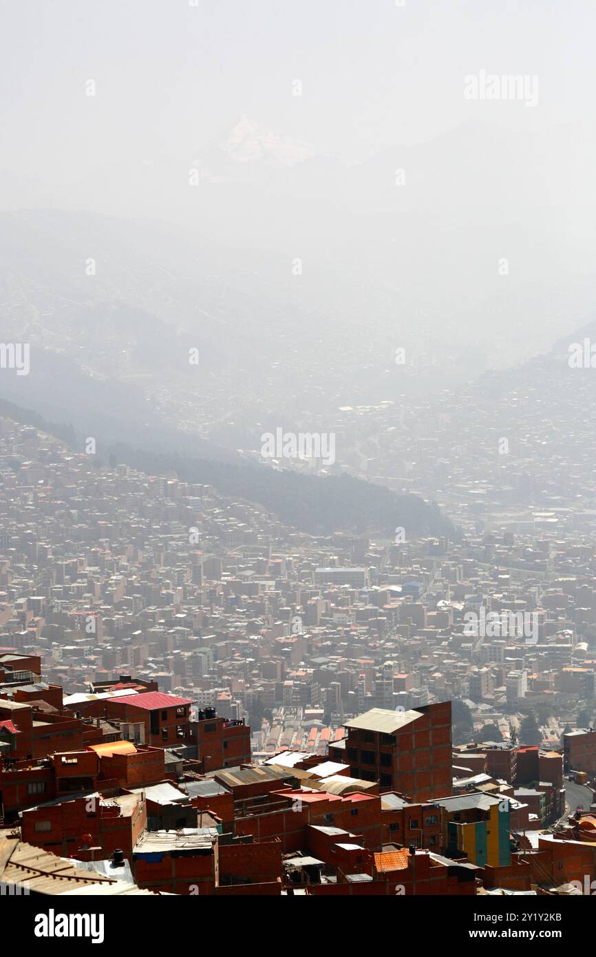 La Paz, BOLIVIA; September 8th 2024: Smoke caused by forest fires in ...