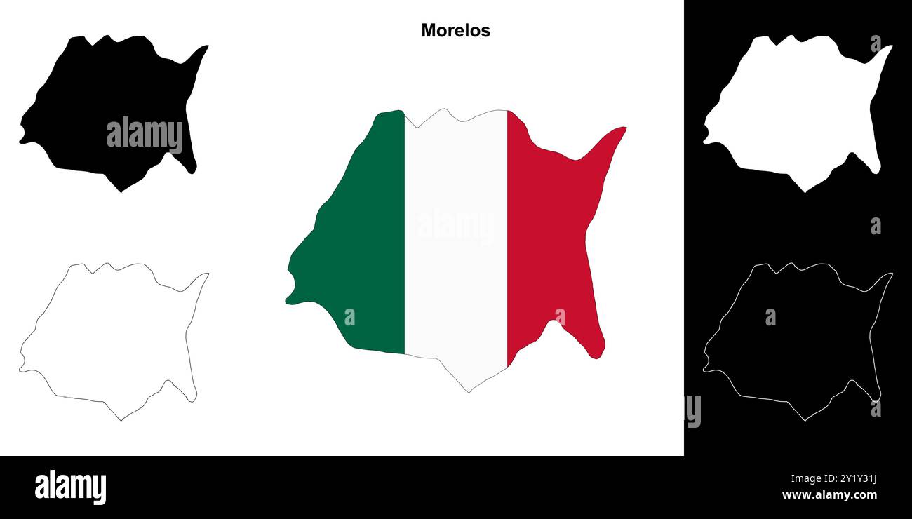 Morelos state outline map set Stock Vector Image & Art - Alamy