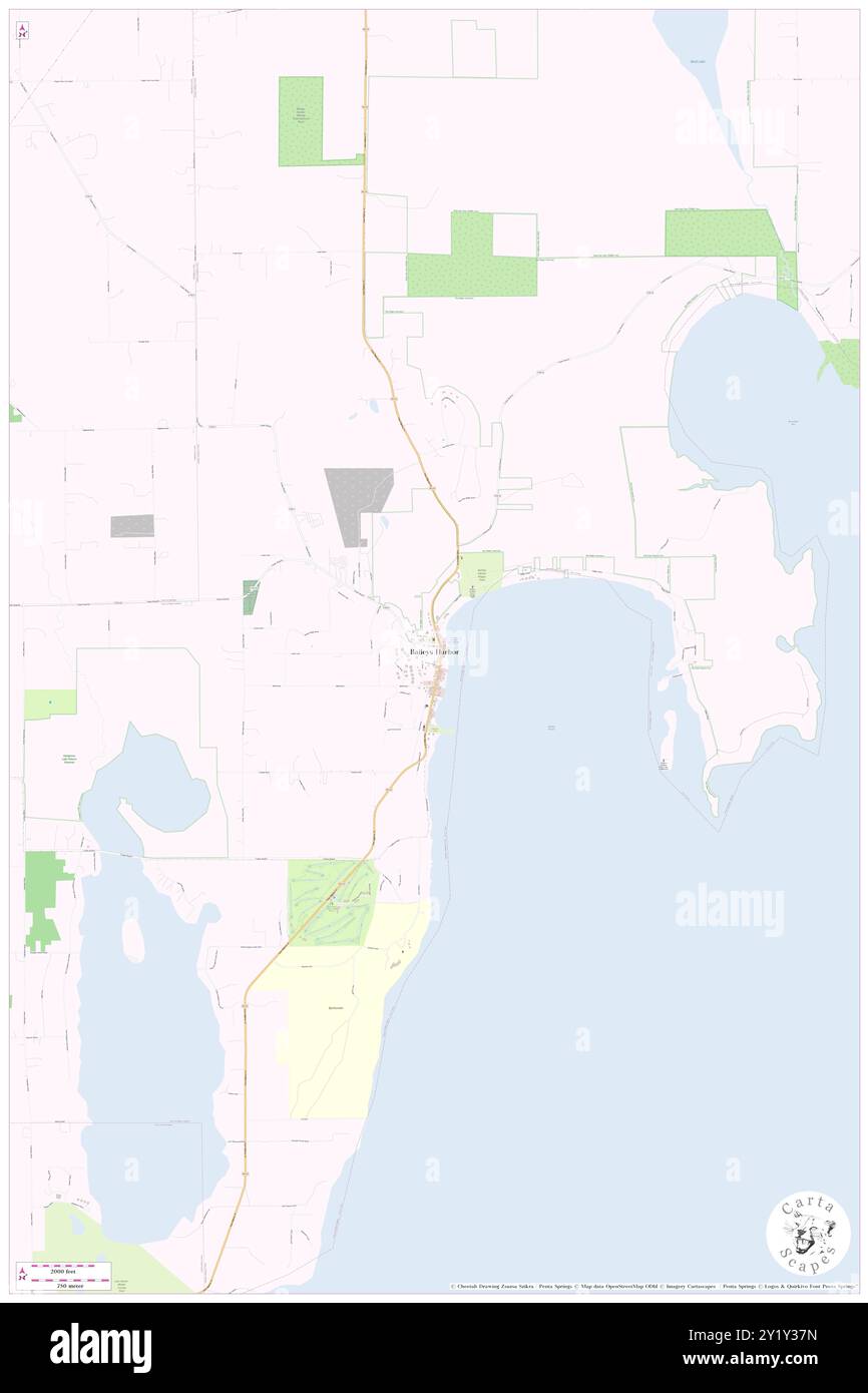 Map of baileys harbor Cut Out Stock Images & Pictures - Alamy